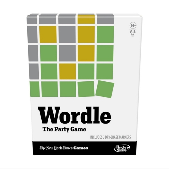 Hasbro | Games | Hasbro Wordle Green And Yellow Board Game Party Game ...